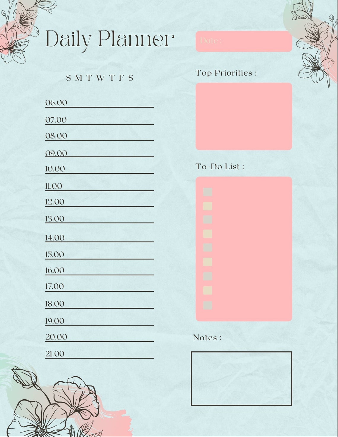 Daily Planner - Etsy