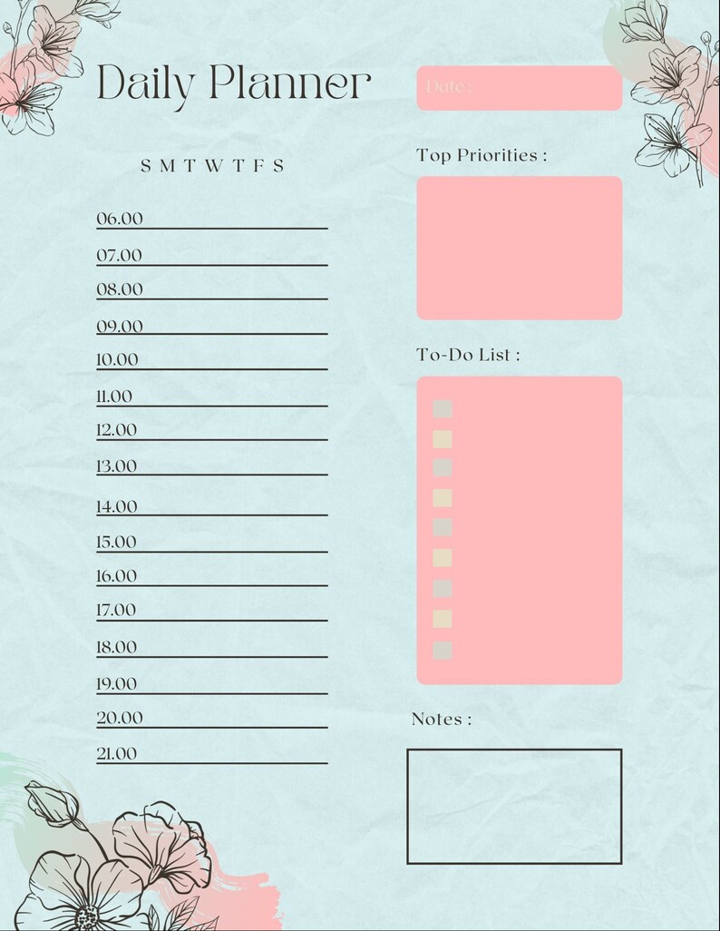 Daily Planner - Etsy