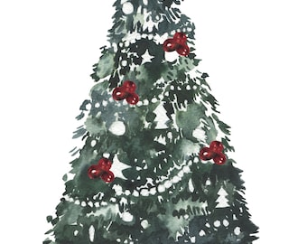 Christmas Tree Digital Art Print - Etsy UK