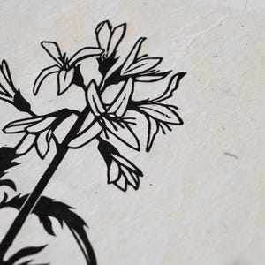 Cutleaf Toothwort - Original Linocut Wildflower Print - Etsy