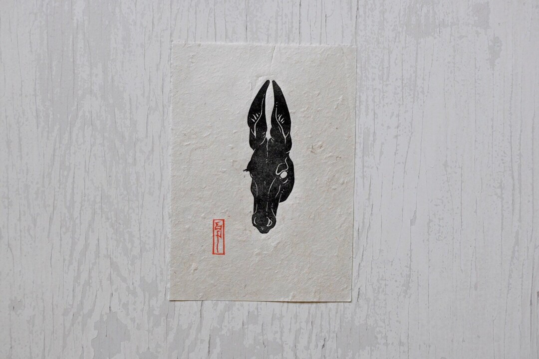 Pega Donkey - Mysterious Mule - Linocut Print - Etsy