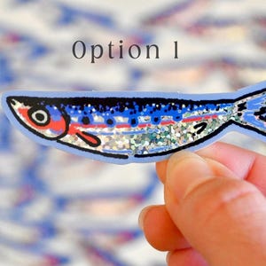 Silly Sardines - Fish Glitter Stickers - 3 Inches - Etsy