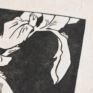 German Iris - Linocut Print - Etsy
