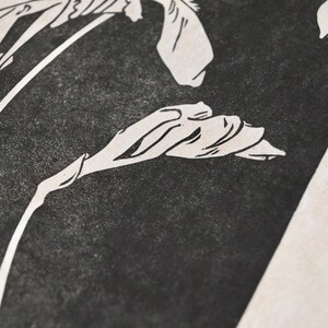 German Iris - Linocut Print - Etsy