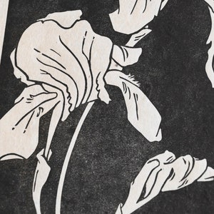 German Iris - Linocut Print - Etsy