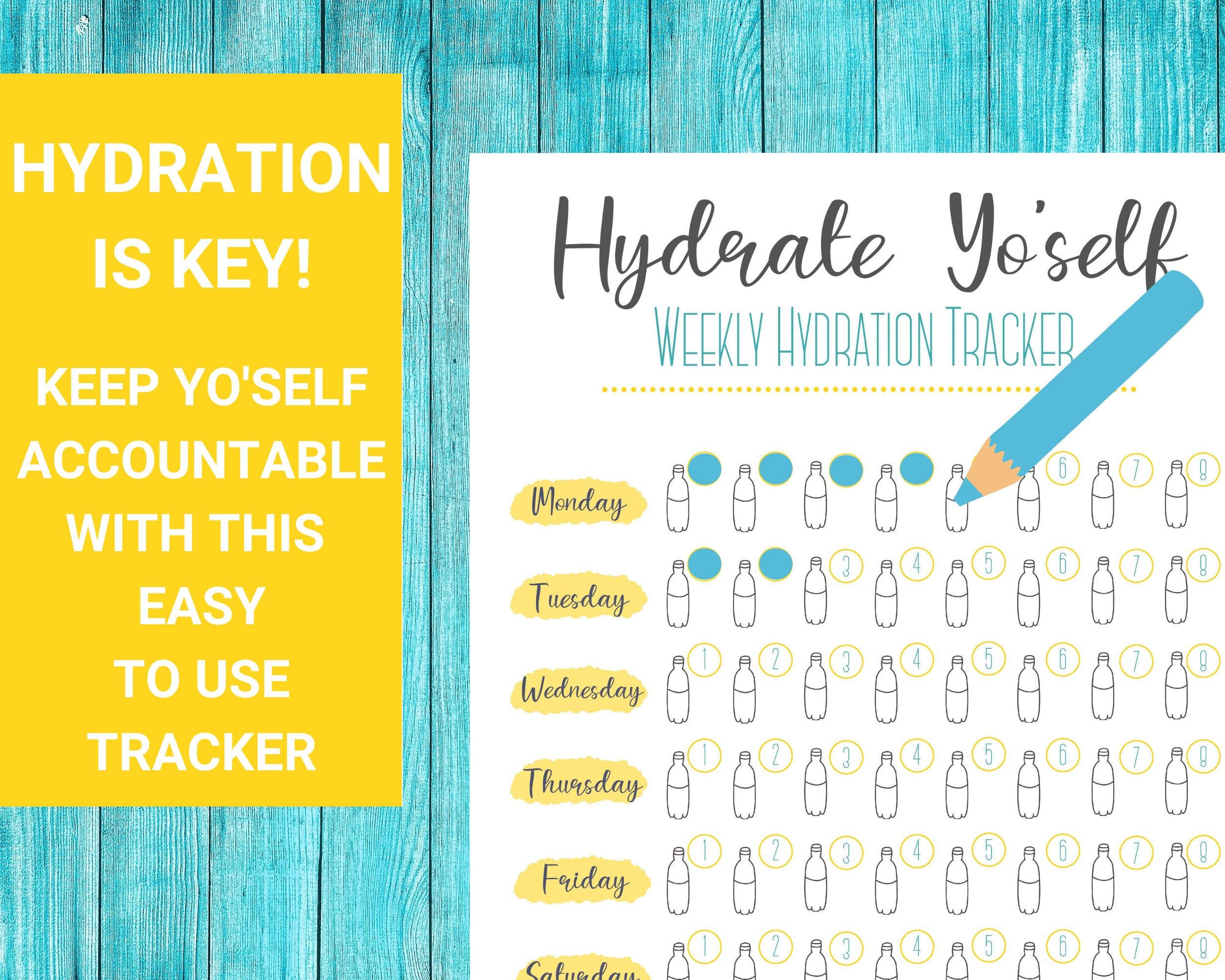 Water Habit Tracker Printable | Monthly Habit Tracker Template ...