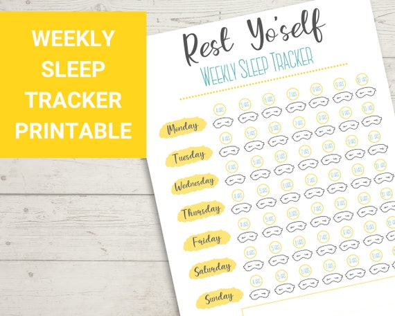 Weekly Sleep Tracker Printable Sleep and Rest Habit Tracker | Etsy