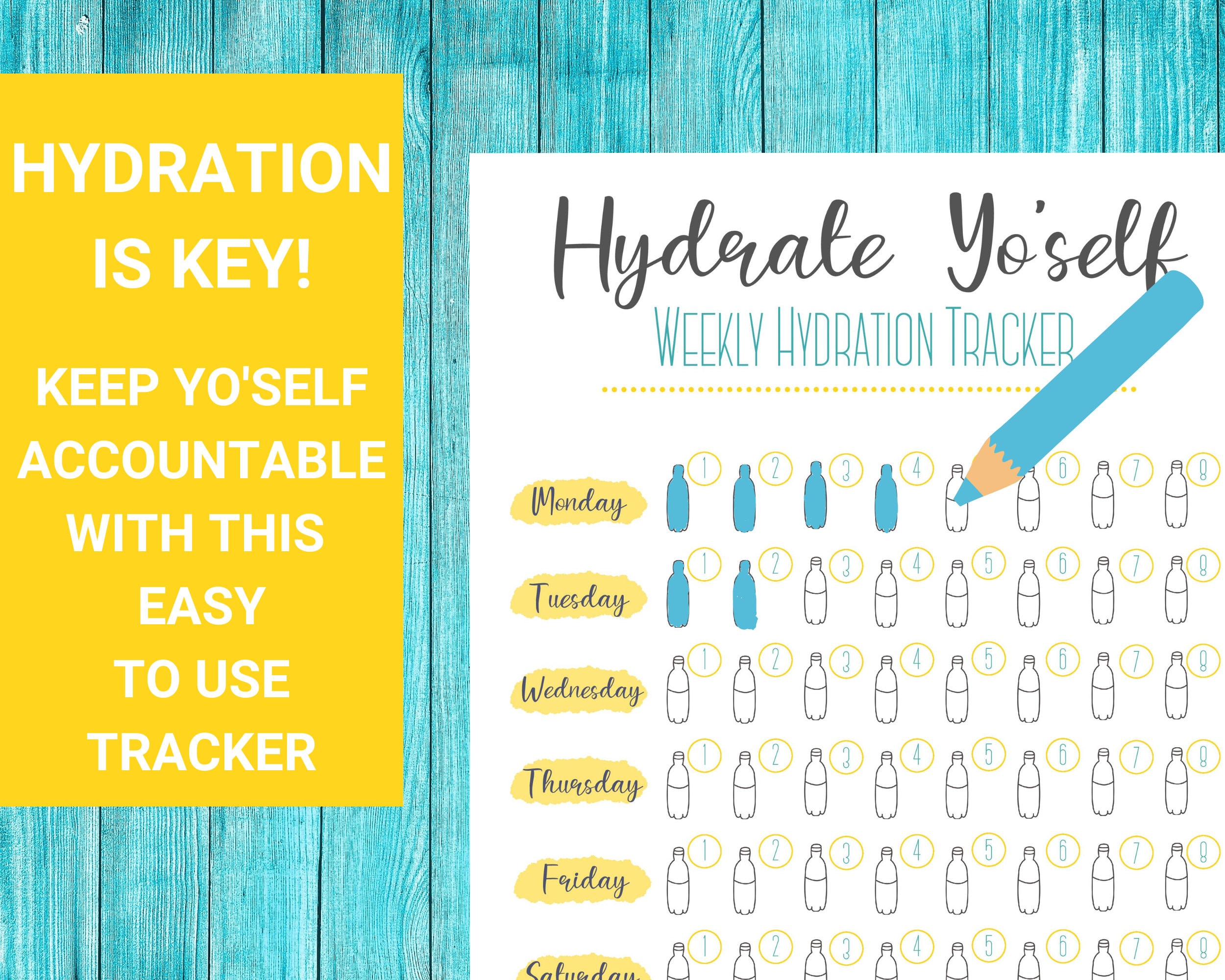 Water Habit Tracker Printable | Monthly Habit Tracker Template ...