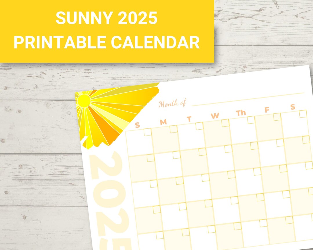 Editable Printable 2025 Calendar | Landscape | Monthly Planner and Desk ...