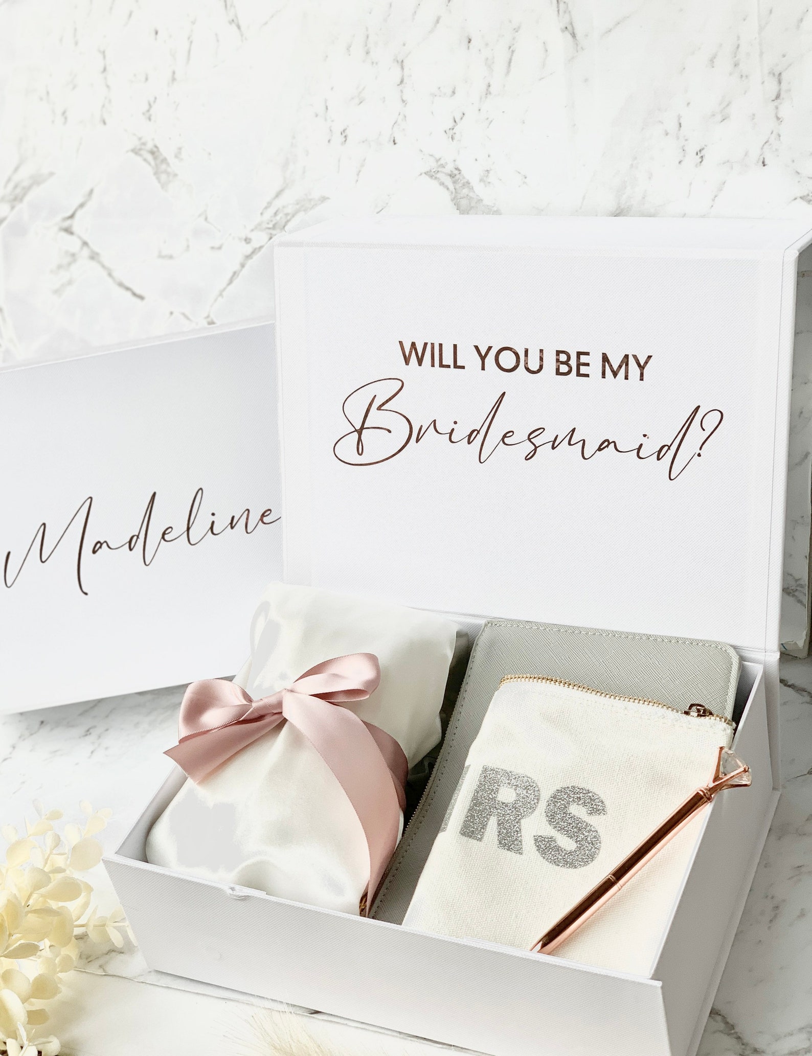 BLACK LUXURY Proposal Box, Magnetic Closure Box, Groomsmen Box ...