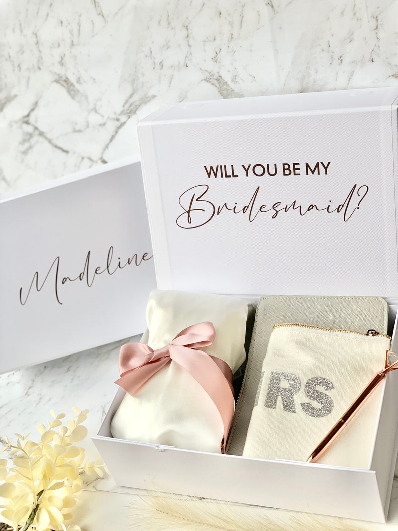 BLACK LUXURY Proposal Box Magnetic Closure Box Groomsmen Box - Etsy