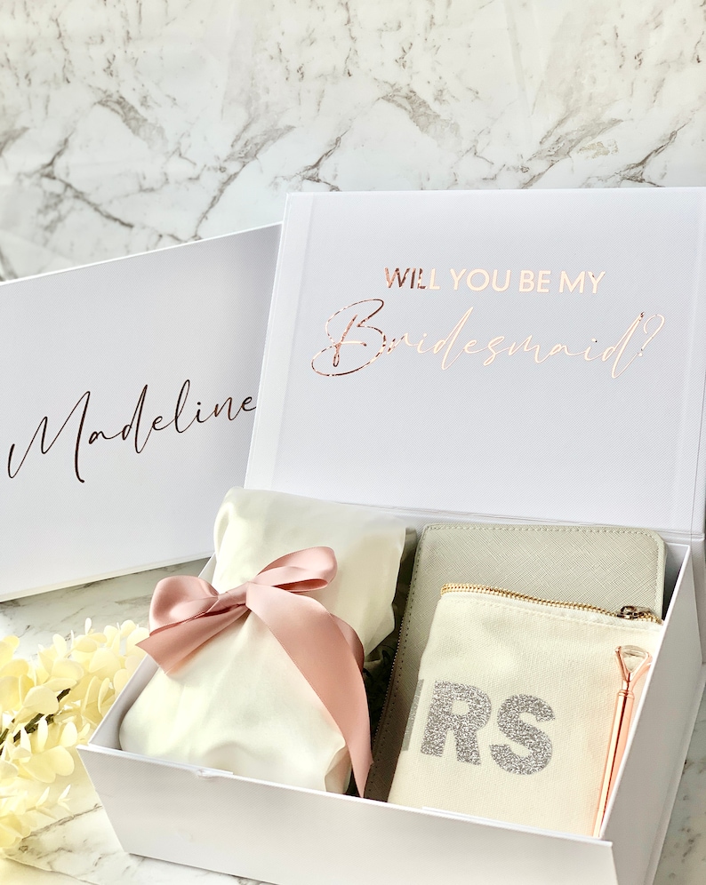 BLACK LUXURY Proposal Box, Magnetic Closure Box, Groomsmen Box ...