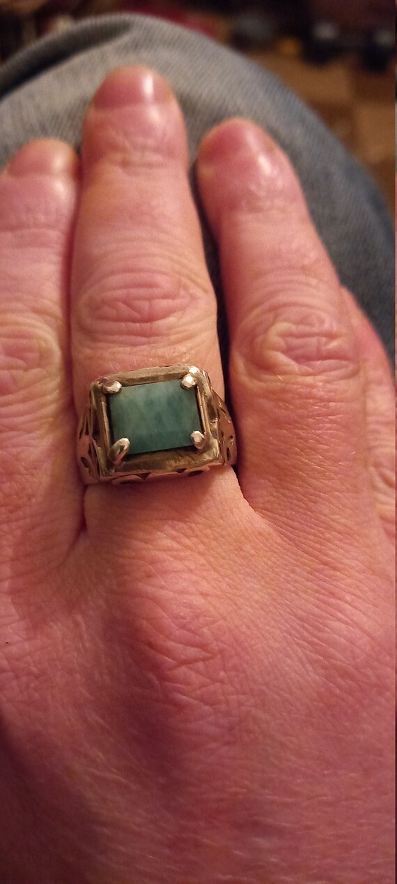 Silver emerald early georgian ring - Gem