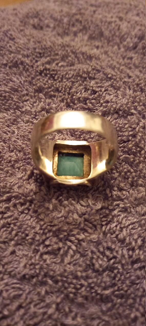 Silver emerald early georgian ring - Gem
