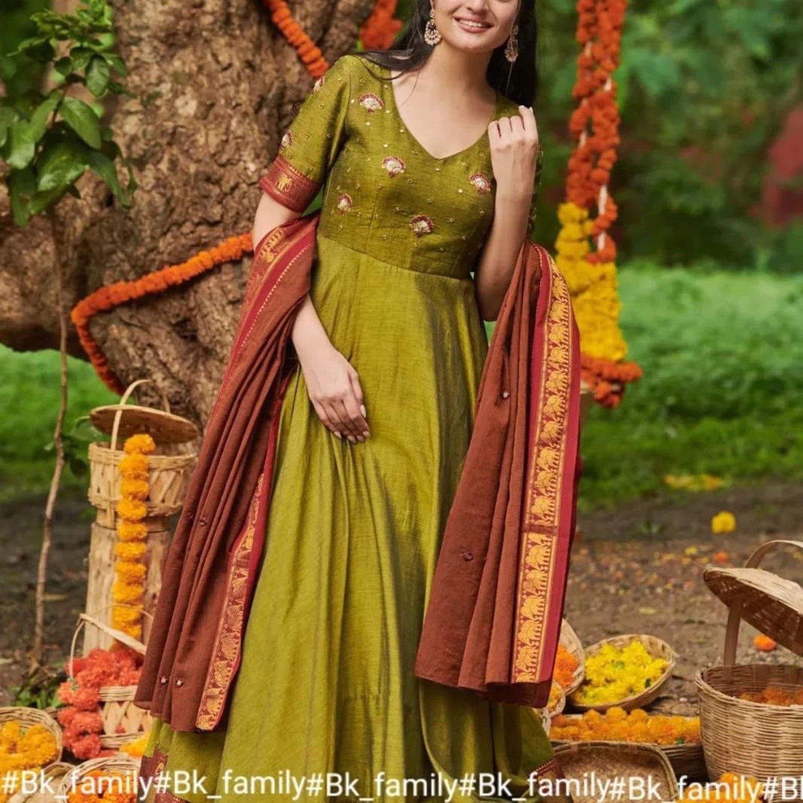 Handloom Dress Partywear Floorlength Designer Dress - Etsy