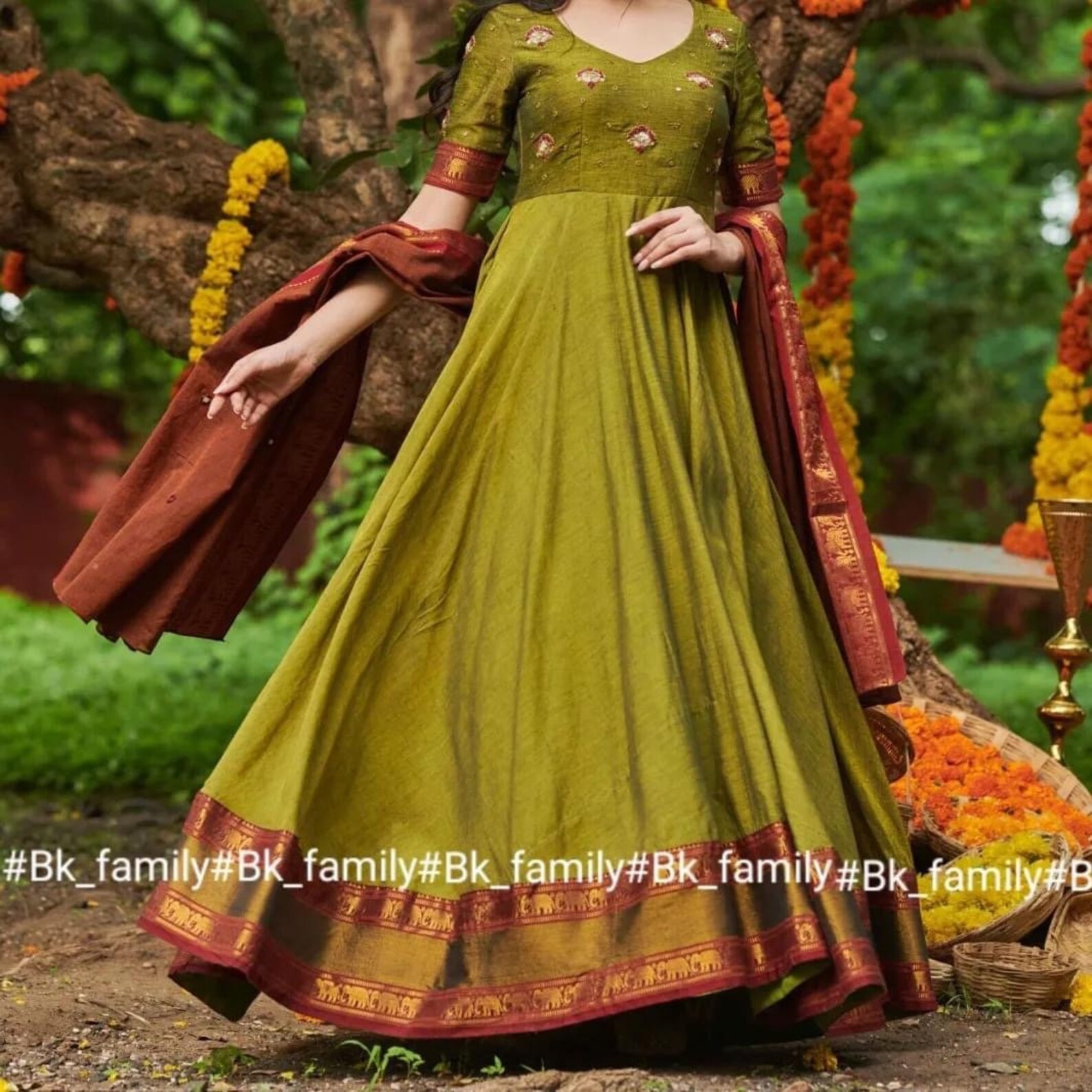 Handloom Dress Partywear Floorlength Designer Dress - Etsy