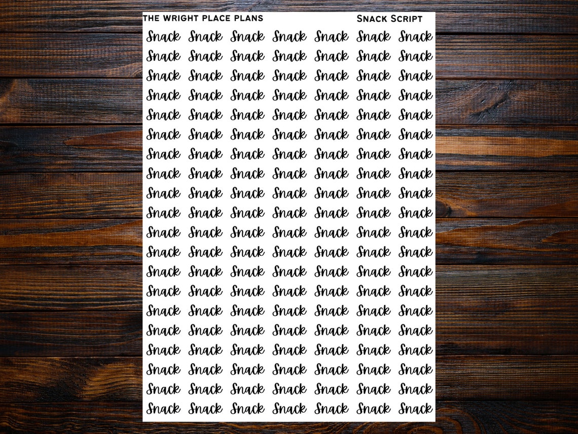 Breakfast Lunch Dinner Snack Script Stickers Erin Condren Plum Paper - Etsy