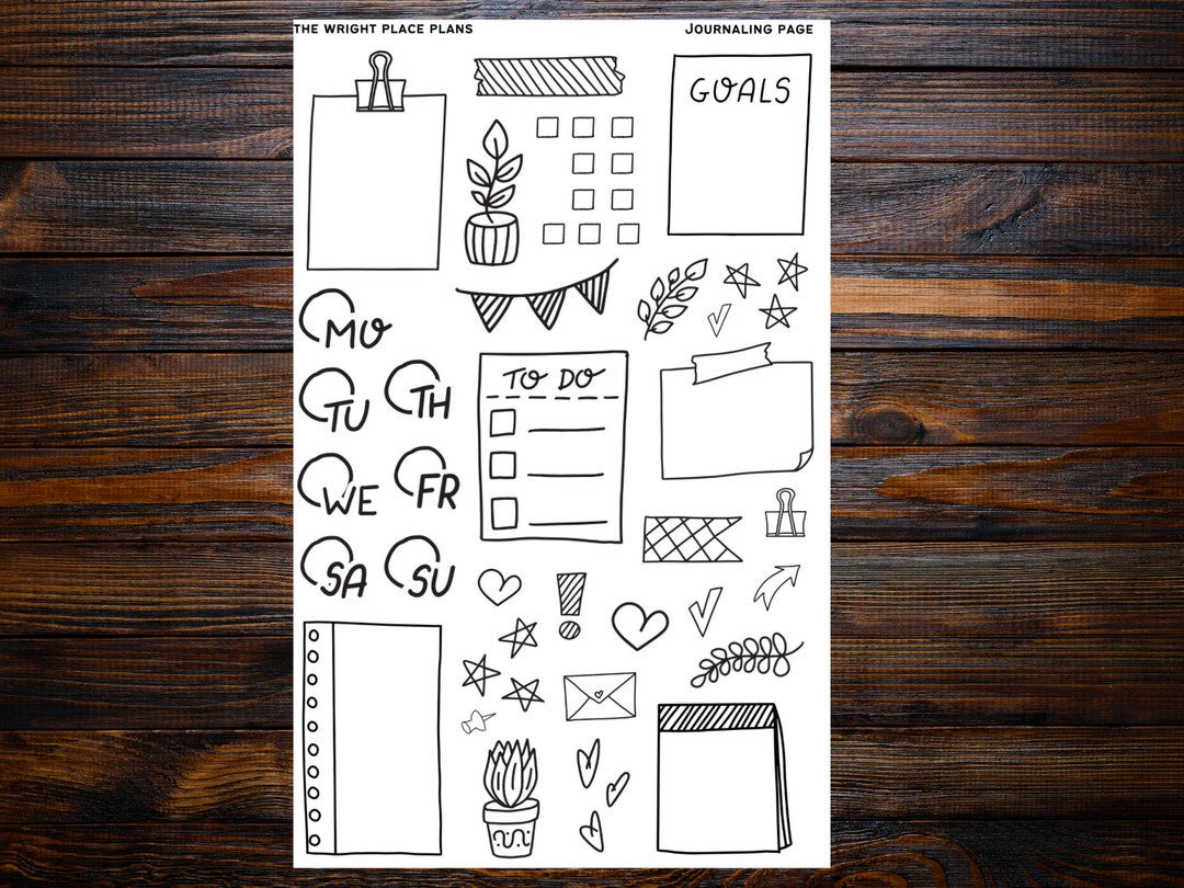 Journaling Page| Deco| Sticker| - Etsy