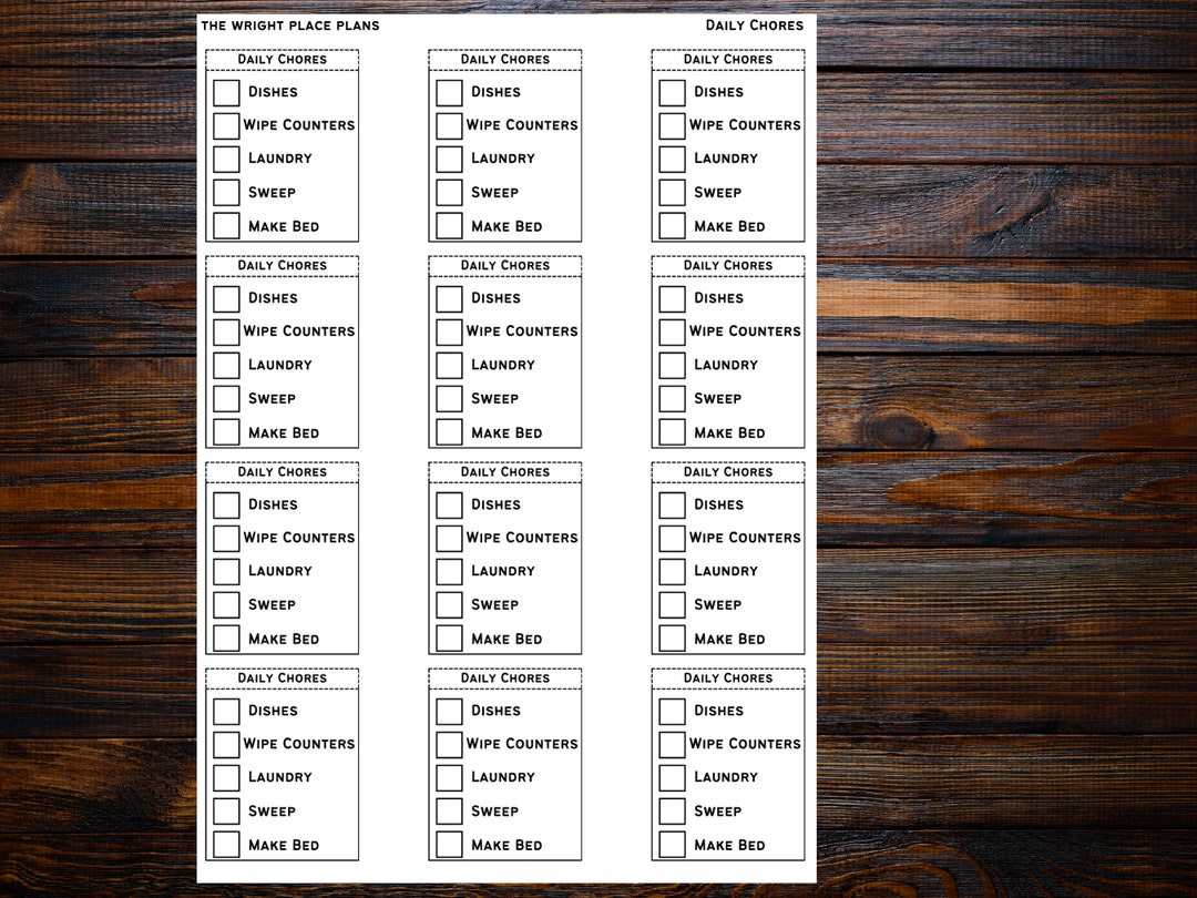 Cleaning Checklist Functional Sticker Checklist Planner - Etsy