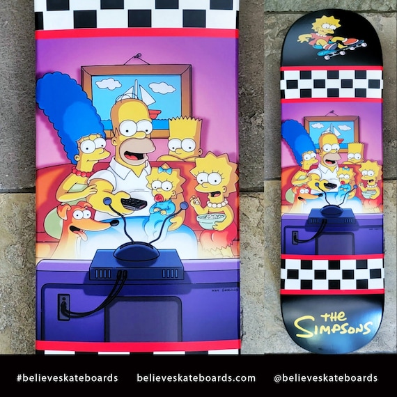 The Simpsons Custom Skateboard - Etsy