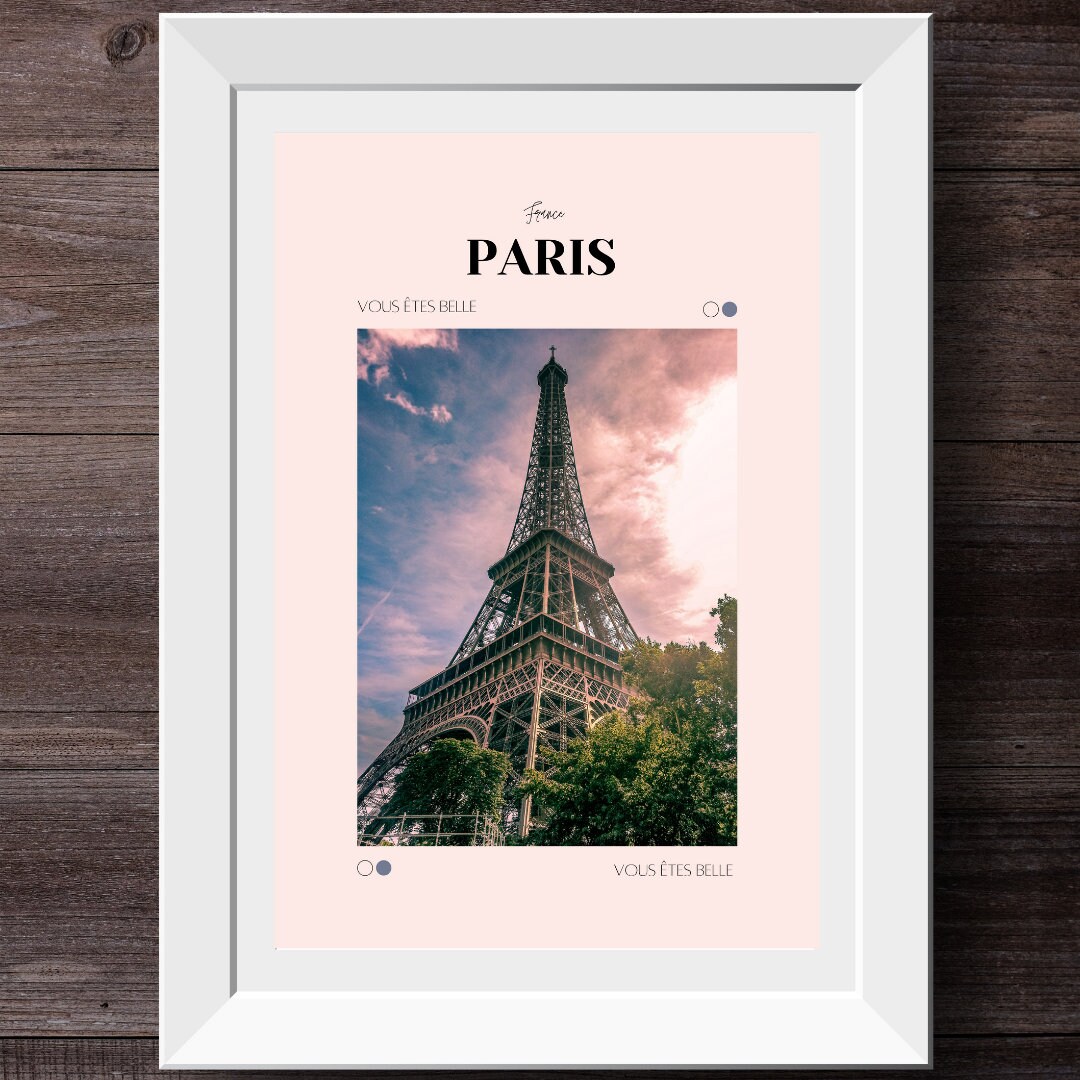 Pastel Pink Wall Art by Bdedesigns Pairs, France Poster - Etsy