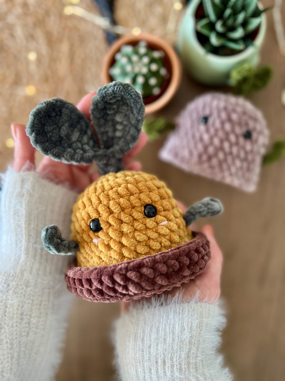 Growy the Sprout - Handmade Crochet Sprout Plush: Motivational ...