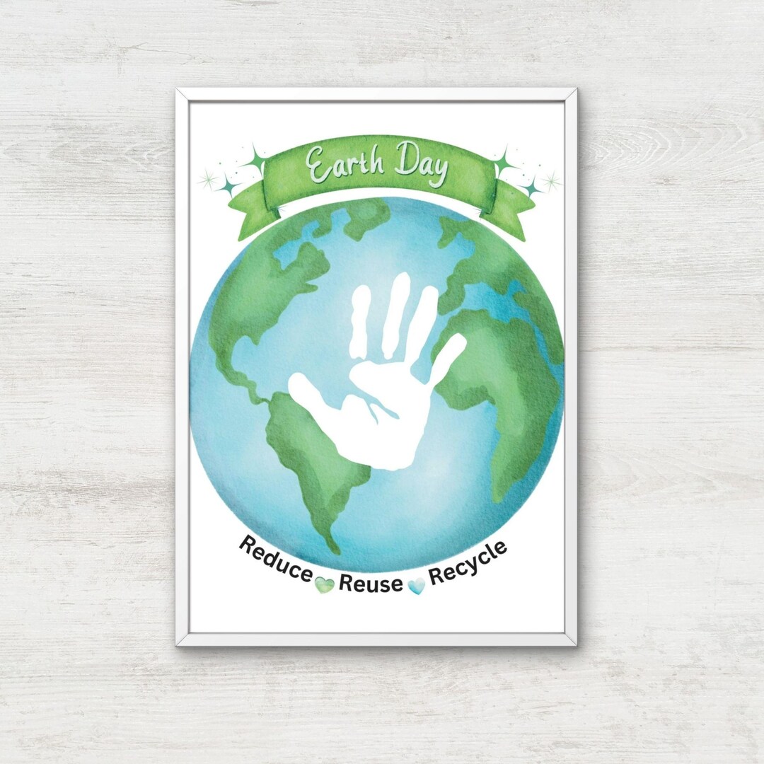 Earth Day Handprint Art, Earth Day Printable, Handprint Craft ...