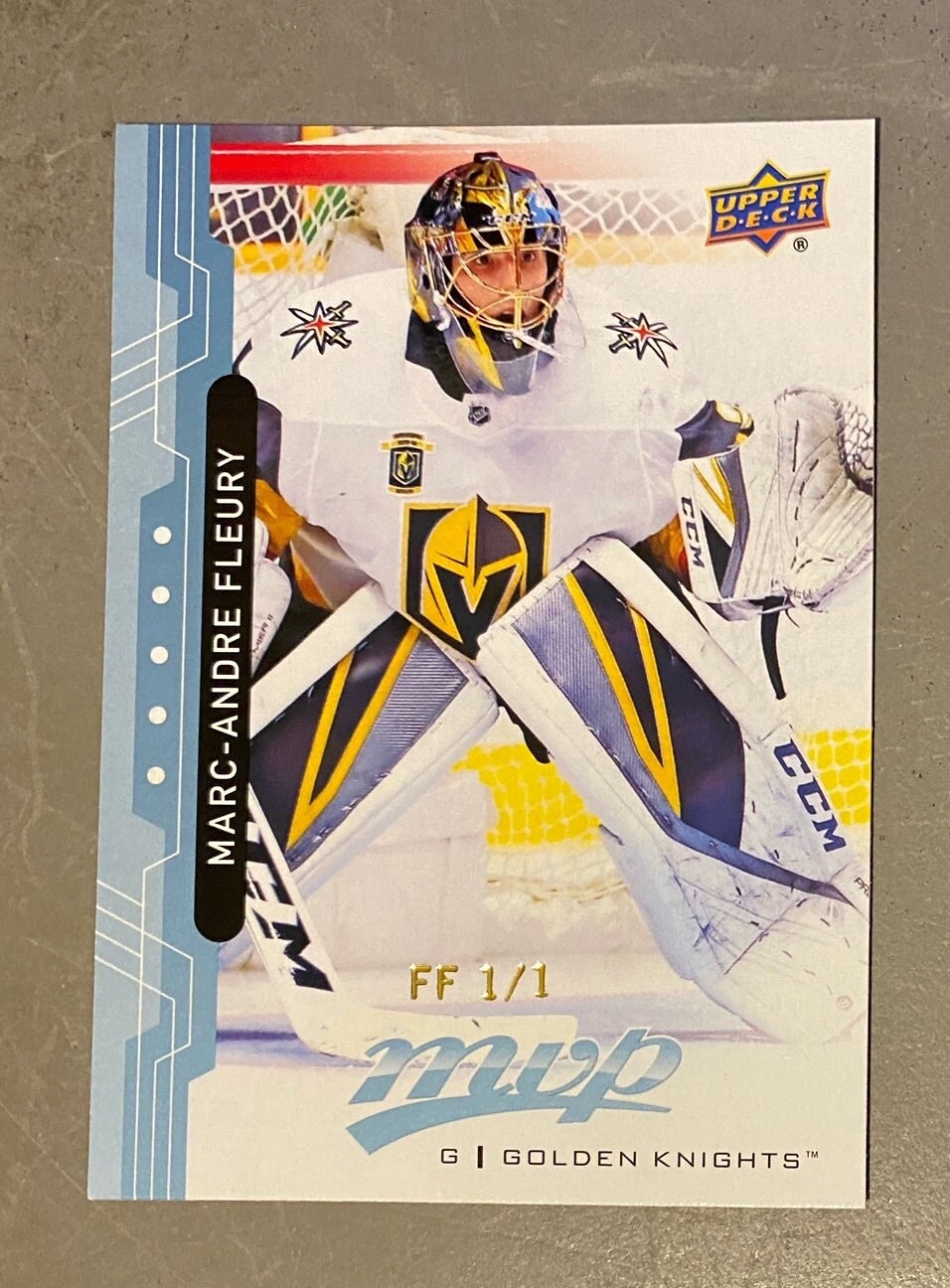 2018-19 MVP Blue Parallel Version CUSTOM GOLD Stamped Fan Favs 1/1 Card ...
