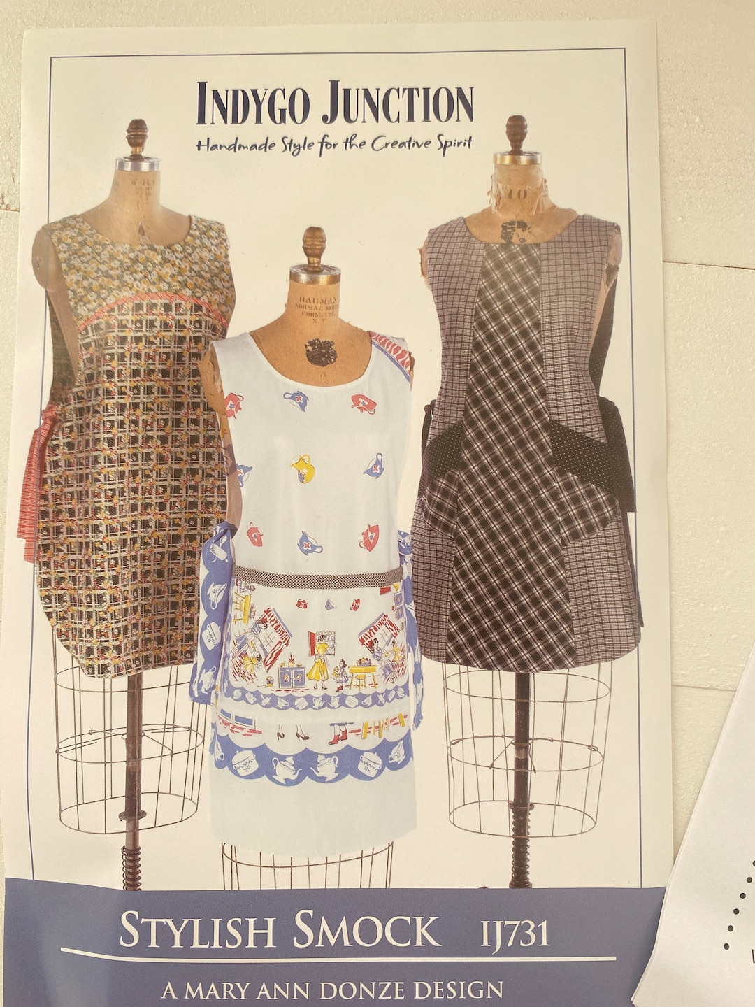 Rare Find Indigo Junction Stylish Apron Smock I J731 - Etsy