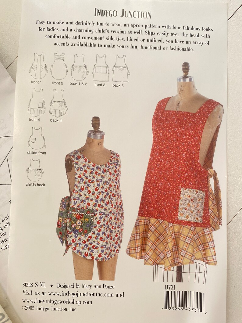 Rare Find Indigo Junction Stylish Apron Smock I J731 - Etsy