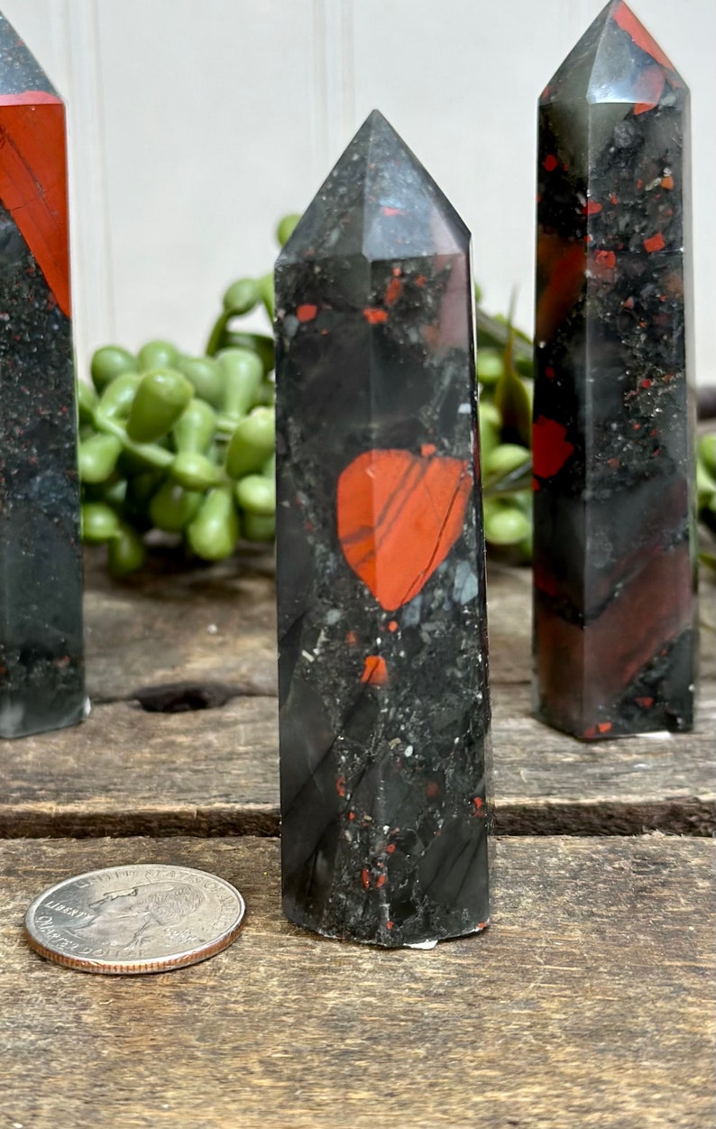 Bloodstone Crystal Stone Tower Points - Etsy
