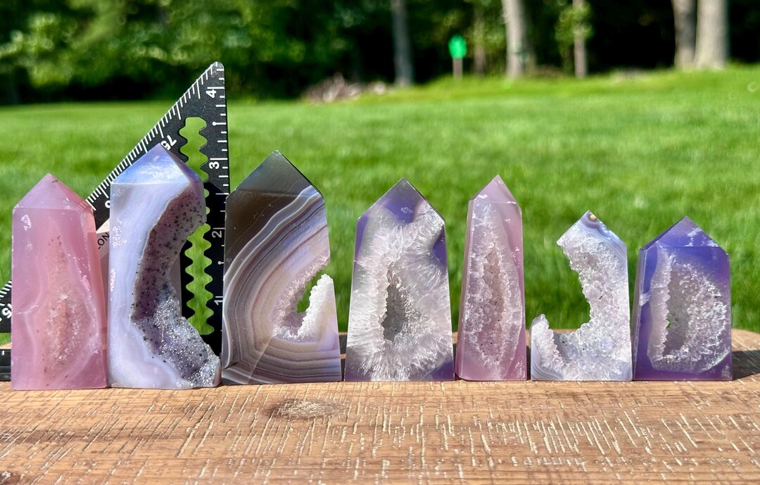 Druzy Jelly Agate Crystal Towers Color Enhanced | Druzy Agate ...