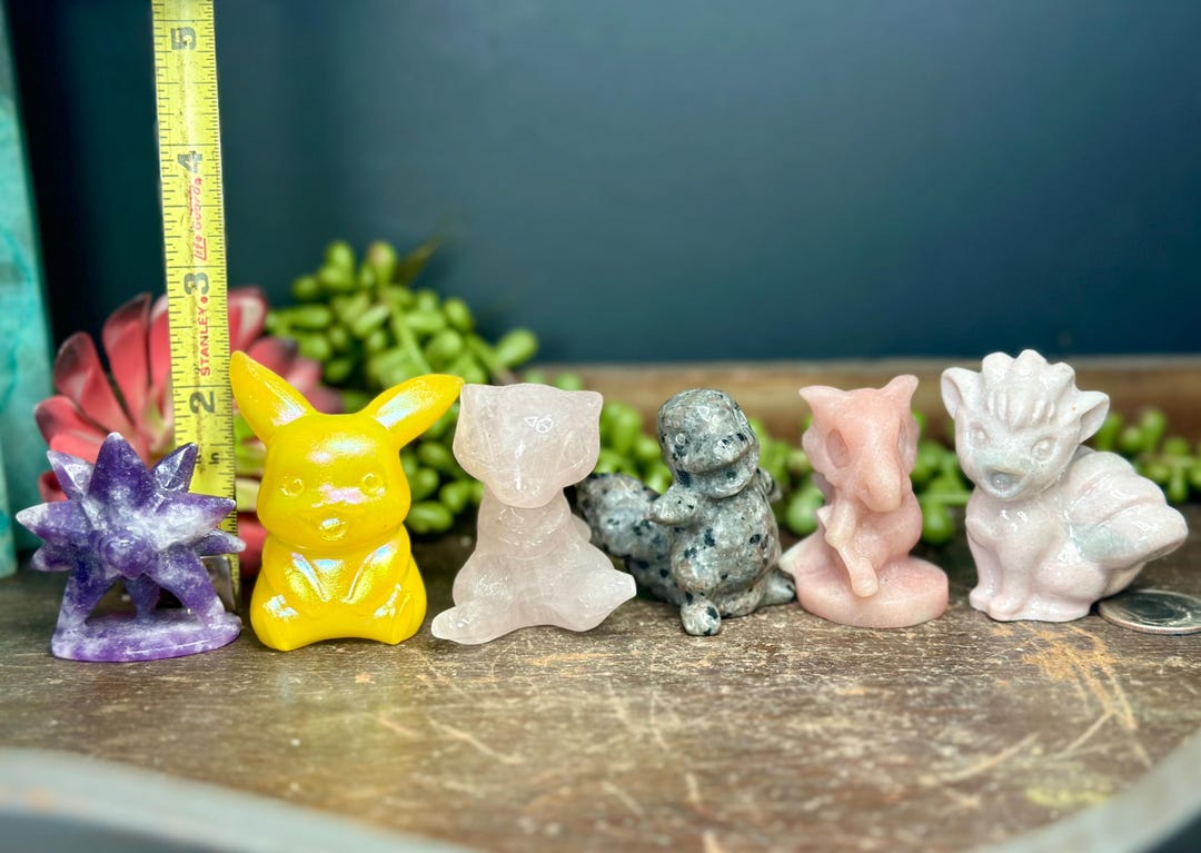 Pokemon Shaped Natural Crystal Carvings | Pokemon Figures | Natural ...