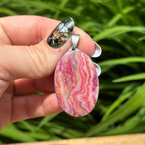 Lace Agate Natural Crystal Color Enhanced Pendants | Dyed Crystal ...