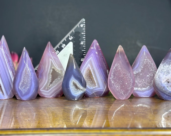 Druzy Agate Crystal Teardrop Color Enhanced | Druzy Agate | Crystals ...