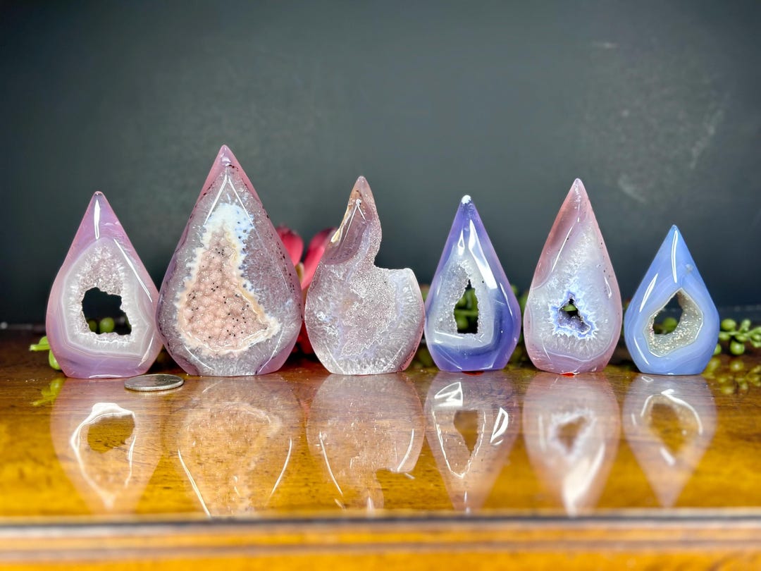 Druzy Agate Crystal Teardrop Color Enhanced | Druzy Agate | Crystals ...