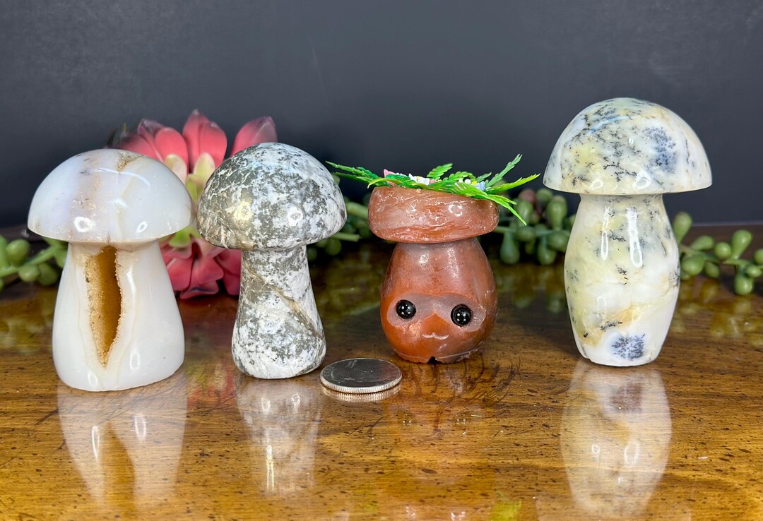 Crystal Mushroom Carvings | Natural Crystal Mushrooms | Mushroom ...