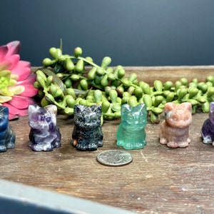 Natural Crystal Cat Shaped Carvings | Crystal Cats | Stone Carvings ...