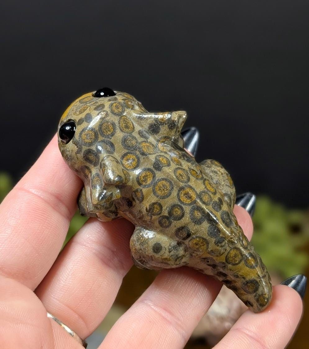 Adorable Axolotl Natural Crystal Carvings | Axolotl | Crystal Animal ...