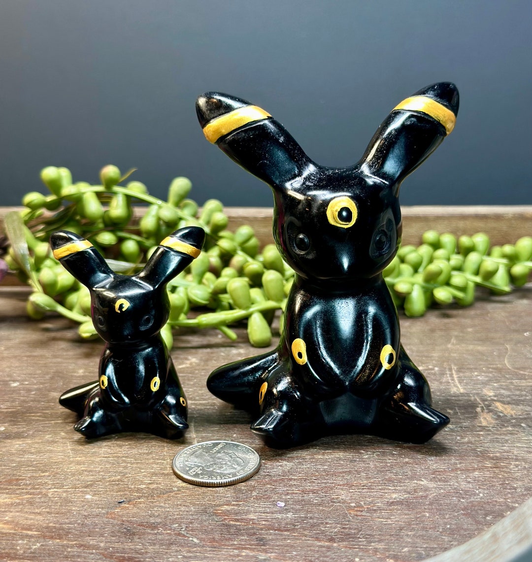 Black Obsidian Umbreon Pokemon Crystal Carving Umbreon Character ...