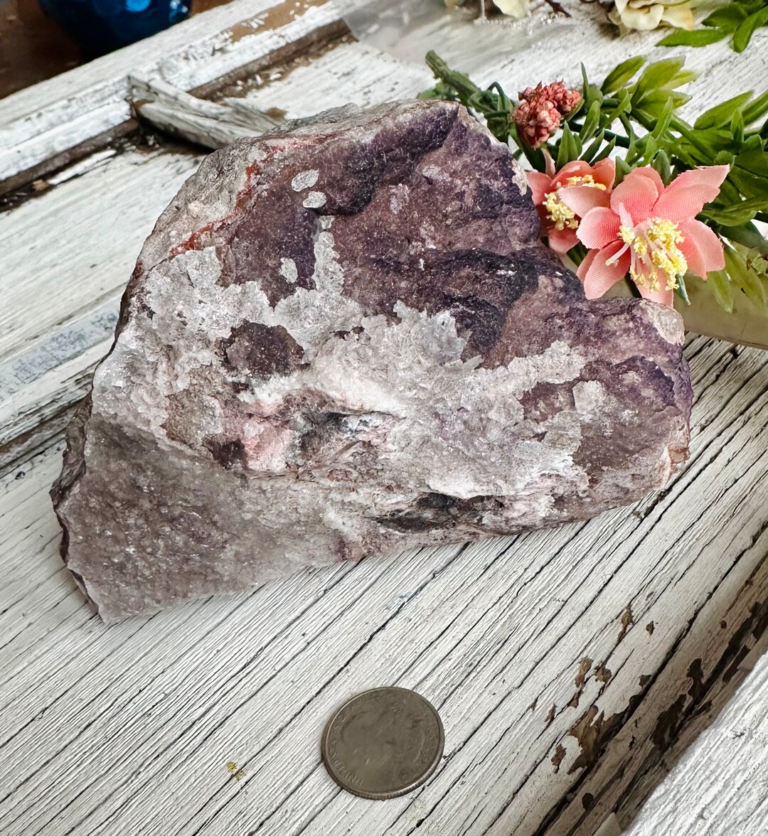 Mexican Mineral Specimen W/purple Fluorite - Etsy