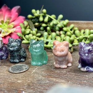 Natural Crystal Cat Shaped Carvings | Crystal Cats | Stone Carvings ...