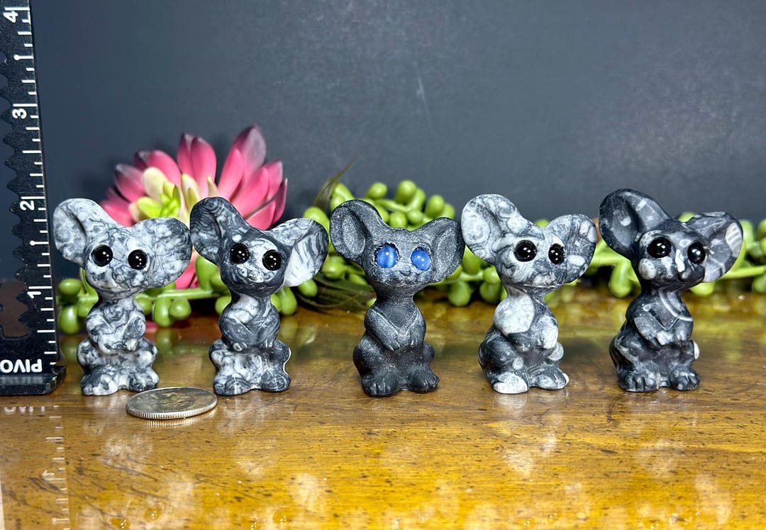 Adorable Mice Natural Crystal Carvings | Crystal Mice | Natural ...
