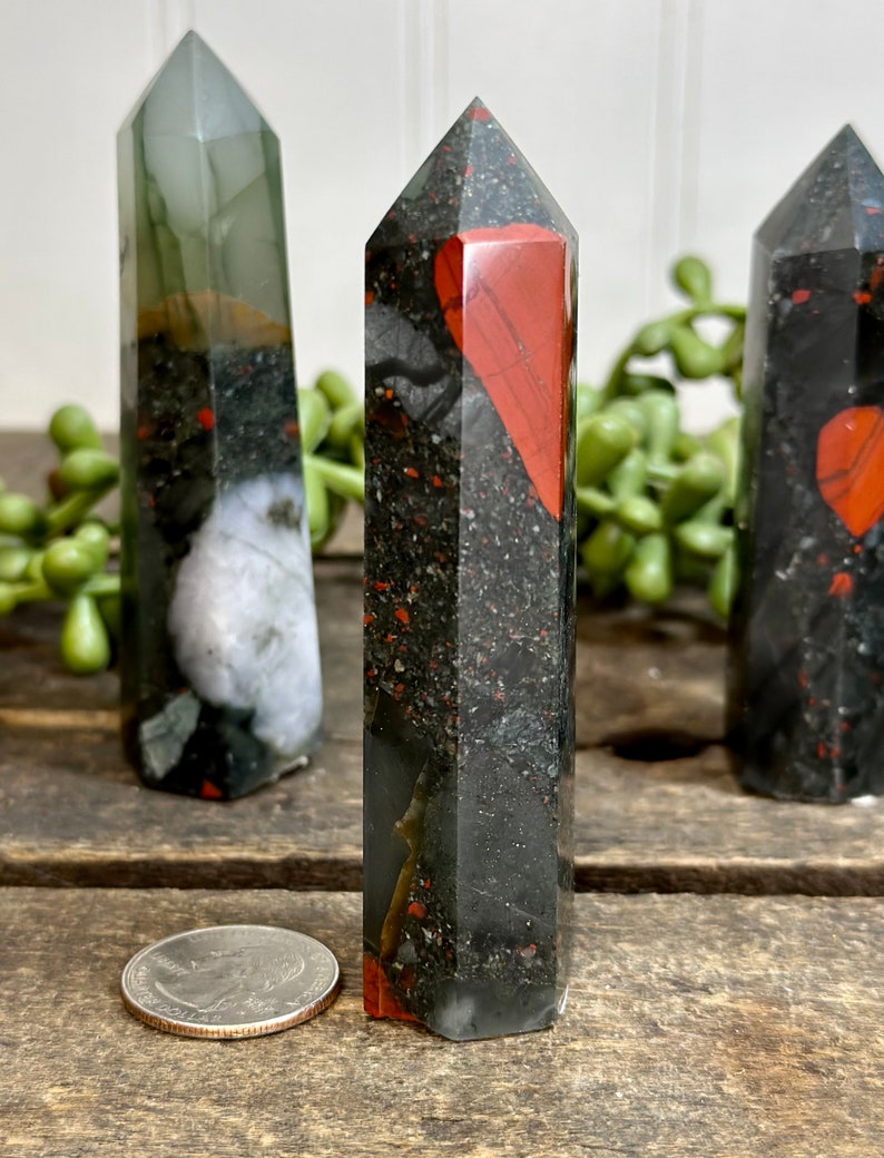 Bloodstone Crystal Stone Tower Points - Etsy
