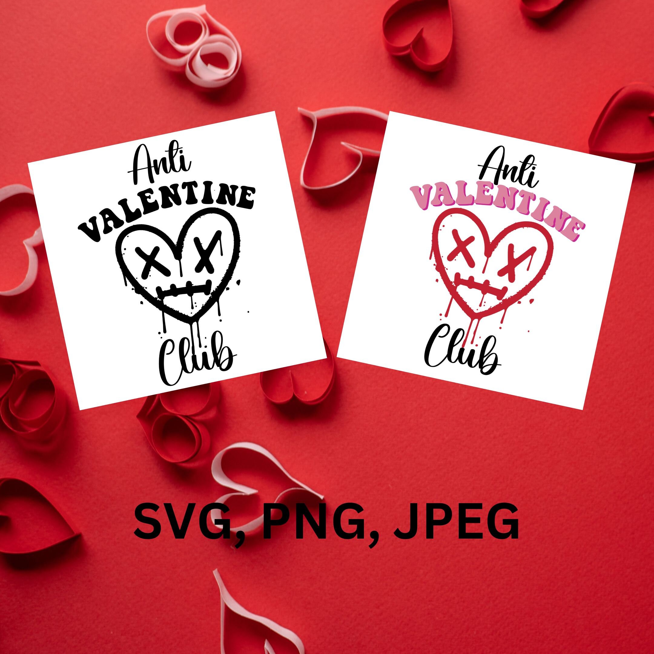Anti Valentine Club PNG Funny Valentine's Png Valentine's Day ...