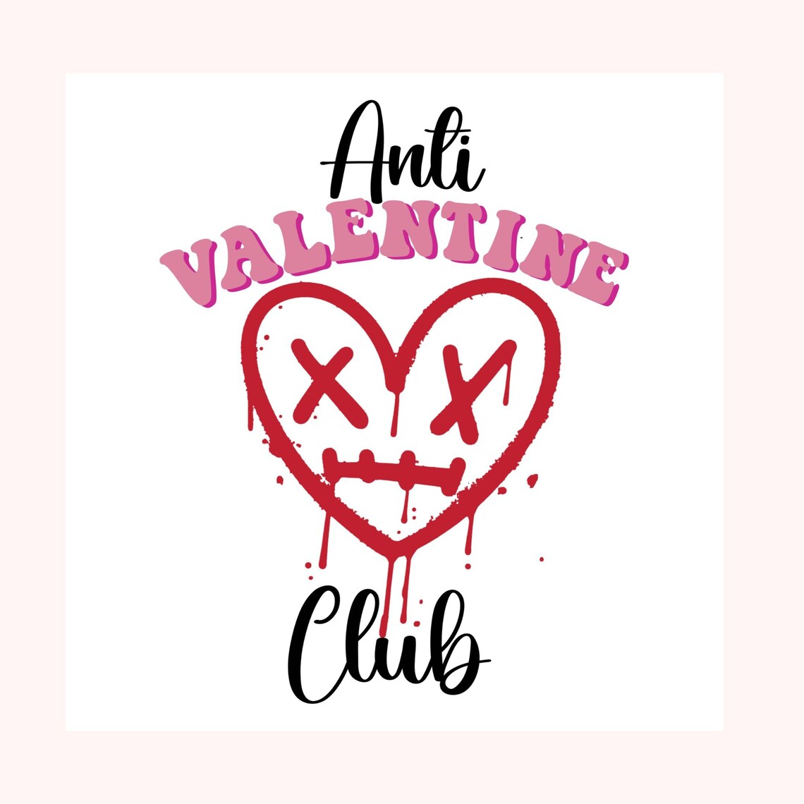 Anti Valentine Club PNG Funny Valentine's Png Valentine's Day ...