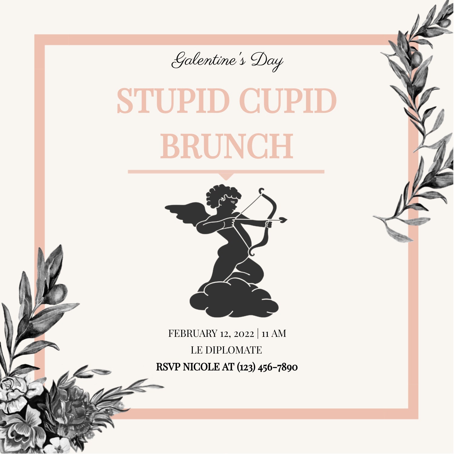 EDITABLE Galentine's Day / Stupid Cupid Invitation /anti-valentine ...
