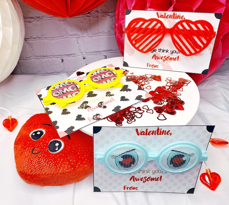 Two Styles Valentine's Day Card Printable/ Sunglasses /eye Think You're ...