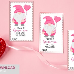 INSTANT DOWNLOAD There's Gnome-one Like You Valentine's Day Printable ...