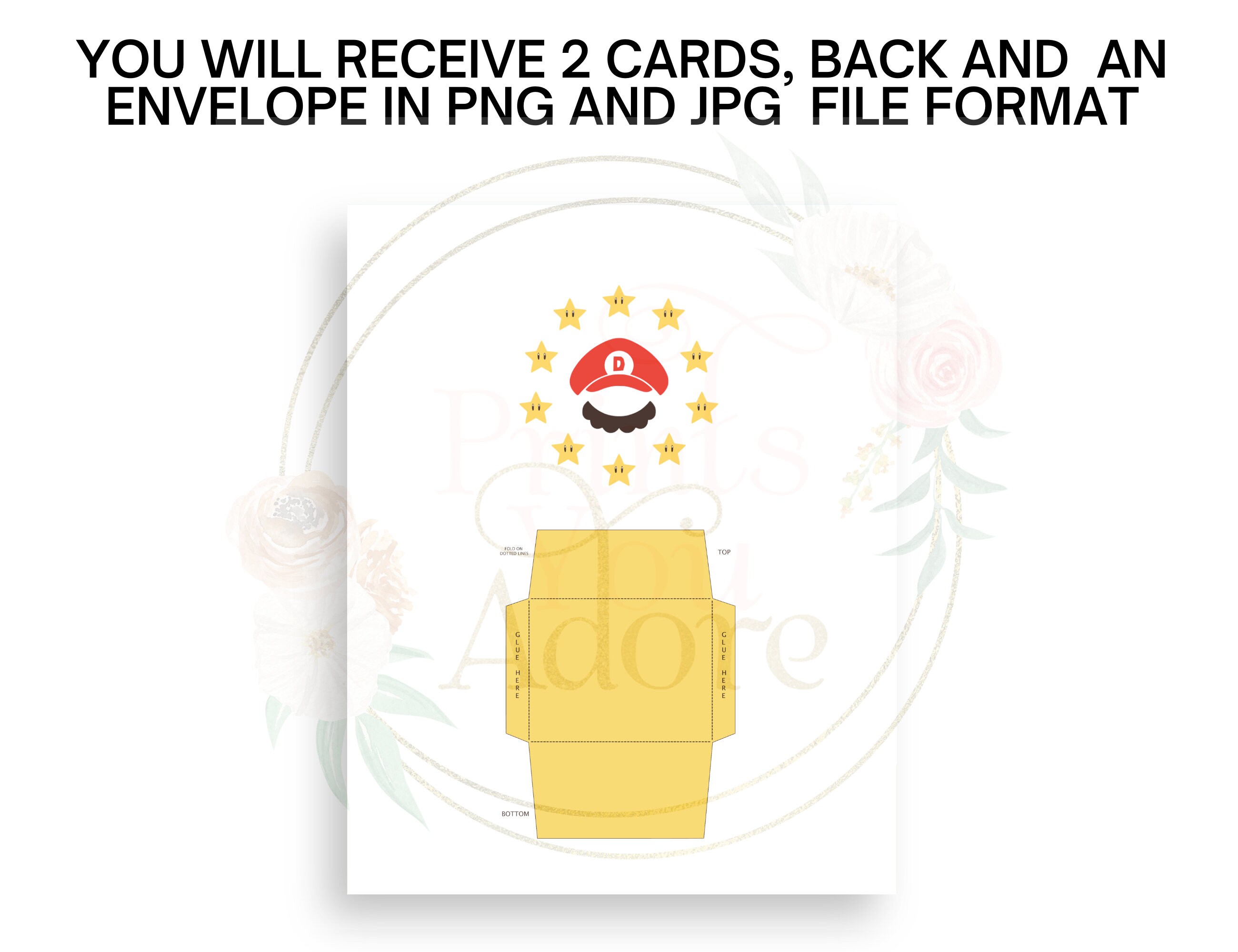 INSTANT DOWNLOAD Super Daddio Father's Day Card /super Mario Inspired ...